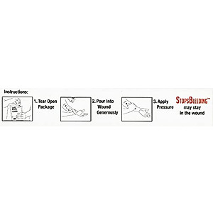 Bleedstop Stop Bleeding in Seconds Emergency First Aid for Home Kids and Family (2) 20g Powder Packets (1)