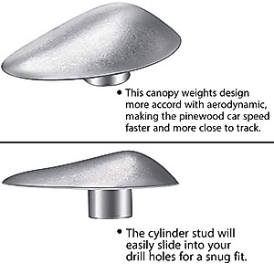 2.5 Ounce Incremental Car Canopy Weights Tungsten Weight Compatible with Pinewood Car Derby Weights