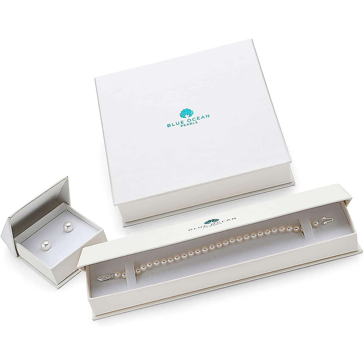 .925 Sterling Silver AAAA 7-8mm Natural Blue Round Japanese Akoya Cultured Pearl Solitaire Pushback Stud Earrings Natural Blue Color