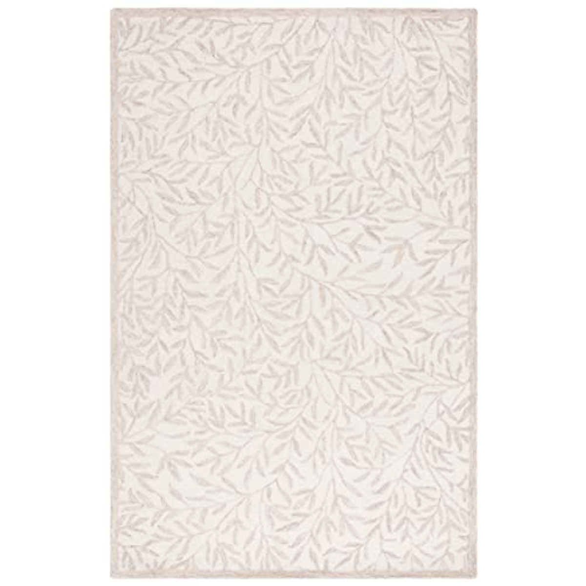 Safavieh Jardin Collection 3' x 5' Ivory/Beige JAR753A Handmade Contemporary Wool Area Rug