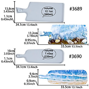 Cheese Board Epoxy Resin Mold with Handles 13 inch Paddle