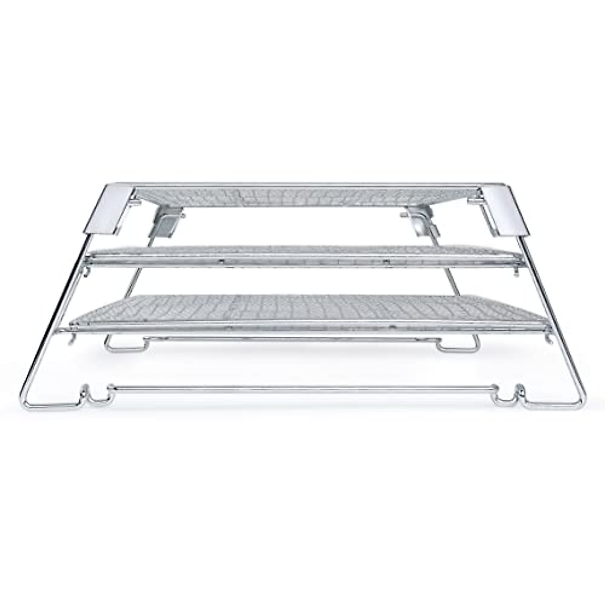 FLAMETOP Foldable Sliding 3 Tiered Jerky Rack Extension Cooking Space Applicable to Barrel Style Pellet Smoker Grills