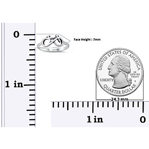 CloseoutWarehouse 925 Sterling Silver Bicycle Ring Size 8