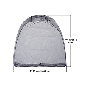 2 Pack Head Net Face Mesh Head Cover for Outdoor Lovers Protect from Fly Screen Mosquito Gnat and Other Flies (Regular Size, Grey)