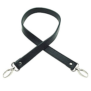 5Afashion One Pair 25" Leather Wristlet Bag Handles,Replacement Tote Should handles,Purse Straps,Wallet Bag Handle Straps (black)