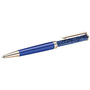 Swarovski Crystal Authentic Crystalline Rose Gold Plated Blue Ballpoint Pen