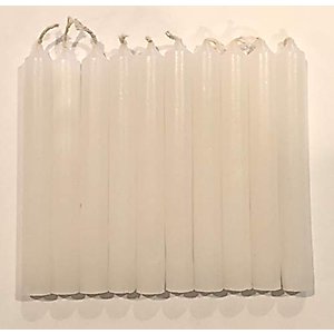 Set of 10 4" Mini Ritual Chime / Spell Candles: White