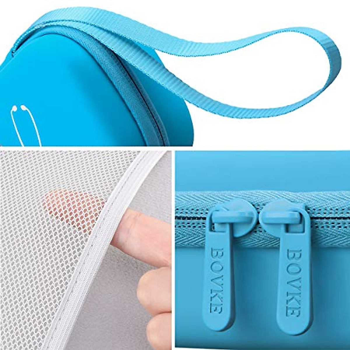 BOVKE Travel Stethoscope Case for 3M Littmann Classic III, Lightweight II S.E, MDF Acoustica Deluxe Stethoscope, Extra Room for Medical Scissors, LED Penlights and Nurse Accessories, Turquoise