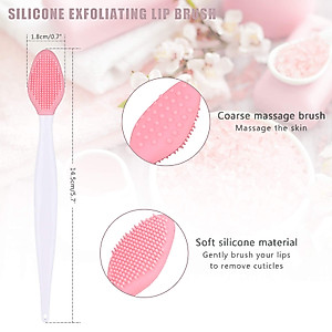 Yebeauty Silicone Facial Cleansing Brush Set of 15, 5pcs Face Scrubber, 5pcs Nose Blackhead Remover and 5pcs Double-Sided Exfoliating Lip Brush Lip Exfoliator Tool for Skincare
