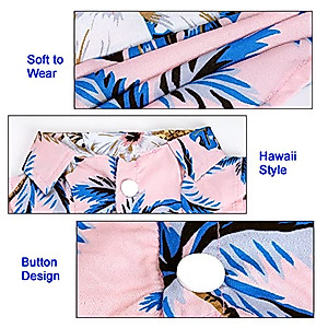 Topbuti 4 Pieces Hawaiian Dog Shirts Pet Summer T Shirts Hawaii Style Cat Breathable Beach Sweatshirts Floral Pineapple Coconut Tree Hawaiian Printed Cool Clothes Puppy Apparel Suit (X-Large)