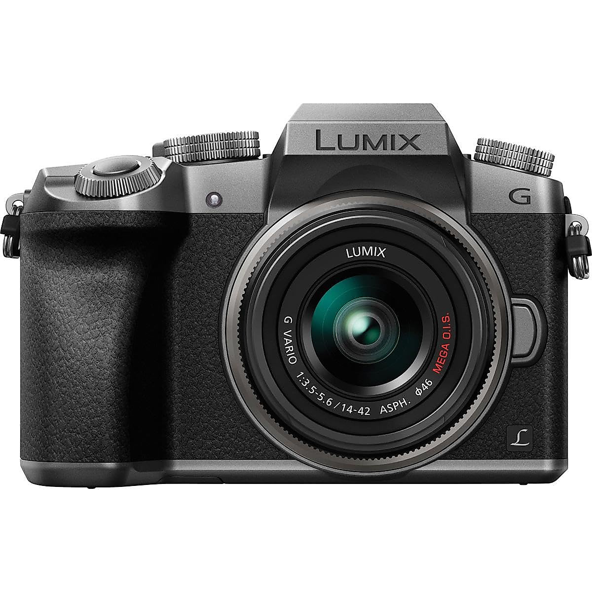 Panasonic LUMIX DMC-G7 Mirrorless Micro Four Thirds Camera with 14-42mm Lens, Silver - Bundle with Camera Case, 64GB SDXC U3 Card, Spare Battery, Tripod, 46mm Filter Kit, Software Package, and More