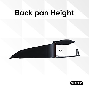 Superio Heavy Duty Plastic Step-on Dustpan with Comfort Grip Handle Black, Durable, Lightweight Multi Surface Dust Pan Easy Broom Sweeping, 10-inch Wide, 2-Pack