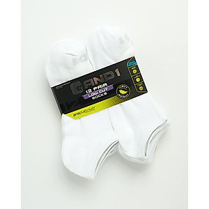 AND1 Men's Socks - PROPLATINUM Lightweight Low Cut Socks (12 Pack), Size Shoe size 6-12.5, White