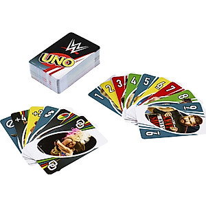 Mattel Games UNO Card Game, Matching WWE Superstars, for 2 to 10 Players Ages 7 Years and Older