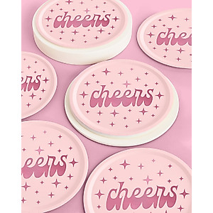 xo, Fetti Cheers Plates - 25 pcs | Bachelorette Party Decorations, Birthday Party Decor, Baby Shower Supplies, Bridal Tableware