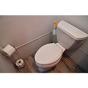 Home-X White Air Freshener Spray Holder for Home Bathroom Fits Toilet Deodorizer and Aerosol Odor Eliminator