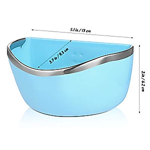POPETPOP Small Pet Food and Water Bowl - Plastic Rabbit Feeding Bowl Bunny Guinea Pig Hay Feeder, Bird Food Basin Dish for Rabbit Guinea Pig Chinchilla (Random Color)