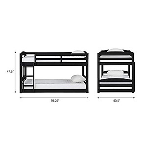 DHP Phoenix Twin Bunk Bed, Black