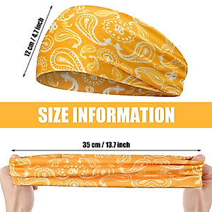 Men's Sweatbands for Workout: Camo Headband, Wide Sweat-Absorbing Head Band for Basketball, Football, Cycling, Running, Yoga, 4.7 x 9.8 Inch (Bandanna Style)