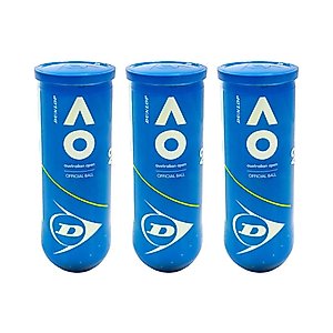 Dunlop Australian Open Tennis Ball - 3 Cans, 9 Balls