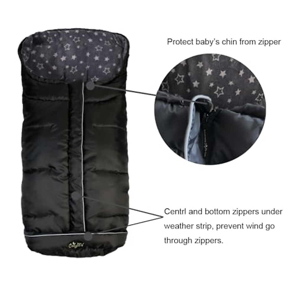 CozyMe Stroller Footmuff for Toddler, Stroller Blanket Evelution, Winter Baby Universal Stroller Bunting Bag, Warm Bunting Bag, Bottom Opens for Multi-Use,6-36M