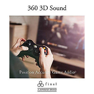 Final E500 - Immersive 3D Live Sound Earphones for VR, ASMR, Gaming and 360 Music, Black