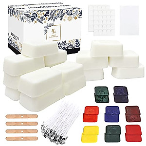 Candle Making Kit for Adults, Candle Making Supplies, Soy Wax Candle Making Kit for Making Soy Candle,Soy Wax for Candle Making,Candle Soy Wax Kit Including Candle Wax Dyes,Candle Wicks,Wick Stickers