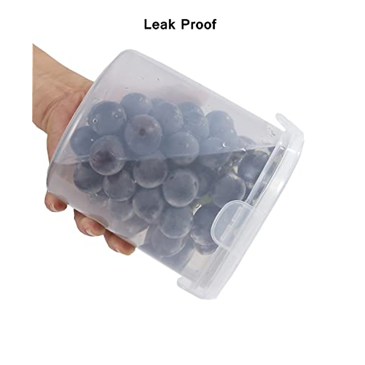 TIAN CHEN Reusable Soup Container with Lid Refrigerator, 2pcs Airtight Round Pickle Jar, Tall Bread Proofing Box, Commercial Storage Bulk Food Organization, Leak Proof, BPA Free (1pcs 50oz,1pcs 109oz)