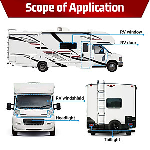 ZXMOTO 13Ft Headlight Sealant Retrofit Refit Butyl Rope Rubber Glue Reseal for Car Headlamps Window Door Windshield (1 Piece)