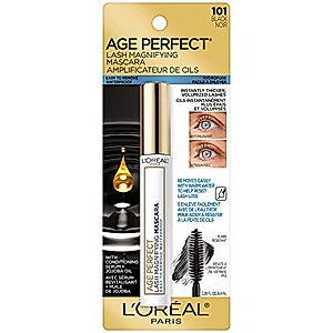L'Oreal Paris Age Perfect Lash Magnifying Mascara, WATERPROOF Black, 0.28 Ounces