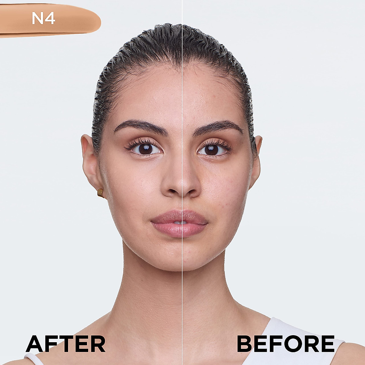 L'Oreal Paris True Match Super-Blendable Foundation, Medium Coverage Liquid Foundation Makeup, N4, Light Medium, 1 Fl Oz