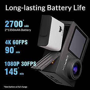 icefox Action Camera 4K 60FPS 20MP,131FT Underwater Camera with EIS,App Support Video&Photo Editing,Waterproof Camera Remote Control