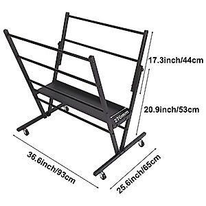 Metal Art Large Print Rack 36.6"x25.6"x35.4" Movable Arts Crafts Drying Print Racks with Castors Artist Storage and Display Rack Stand for Display of Canvas, Prints, Panels, Posters, Art Gallery