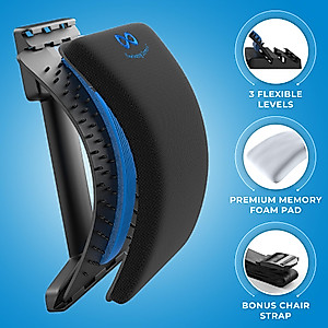 Back Stretcher for Lower Back Pain Relief - Get Spine Decompression & Back Decompression with This Adjustable Back Stretching Device - The Ultimate Back Pain Relief Products - Everlasting Comfort