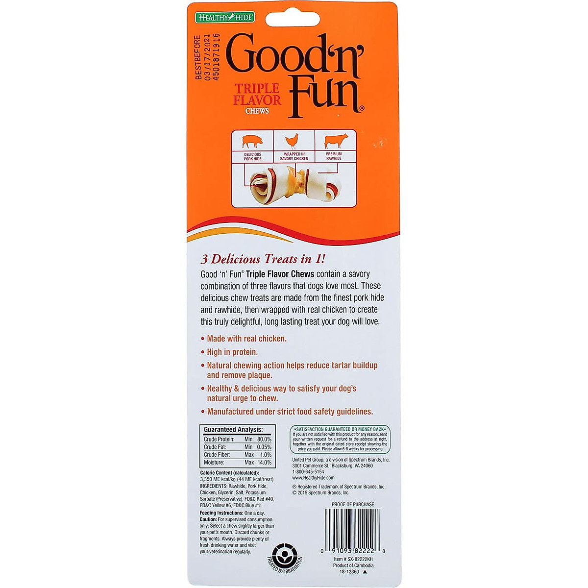 HEALTHY HIDE GOOD N FUN TRIPLE FLAVOR MINI BONES