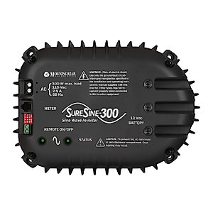Morningstar SureSine (Classic) 300W Power Inverter, Pure Sine Wave Inverter, Power Inverter 12V to 110V DC to AC Converter, 300 Watt Inverter, Power Inverters for Vehicles, Lowest Fail Rate Solar Pane