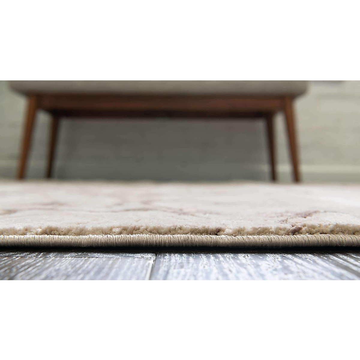 Unique Loom Oasis Collection Area Rug - Breeze (8' x 10' Oval, Brown/ Beige)