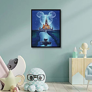 QUITEDEW Cartoon Diamond Painting Kits for Adults,Anime Diamond Art,Castle Diamond Painting.Home Interior Decoration Diamond Painting, Size 12 * 16 Inch.