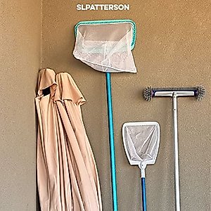 Professional Pool Leaf Skimmer, Pool Leaf Cleaner Net & Heavy Duty Reinforced Swimming Pool Rake Net,Fine Mesh Net, for Outdoor & Indoor Swimming Pools,Hot Tub, Fish Ponds and Spas(Blue)