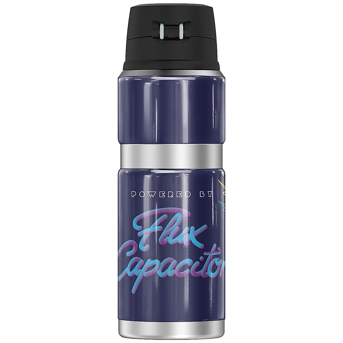 Back To The Future Powered By Flux Capacitor THERMOS STAINLESS KING Stainless Steel Drink Bottle, Vacuum insulated & Double Wall, 24oz