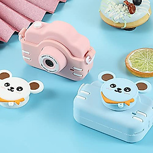 VGEBY Kids Camera, Cartoon Cute Kids Digital Camera Children Multilanguage DV Camera for Boys Girls(Blue)