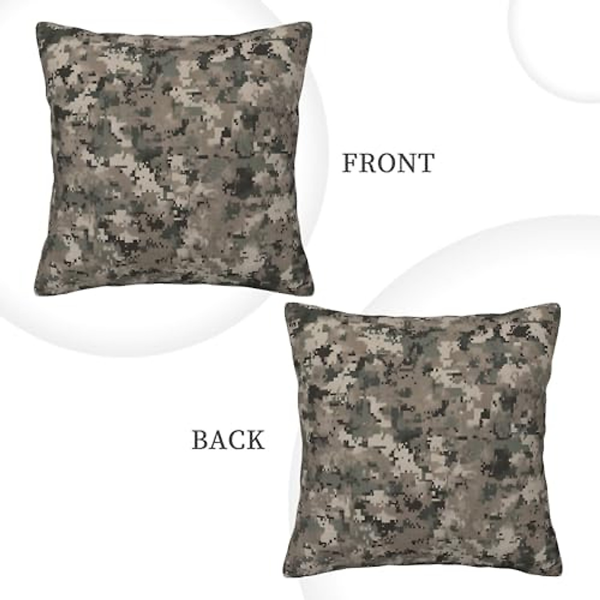 AdaNti Army Digital Camouflage Print Corduroy Throw Pillow Covers Soft Square Throw Pillow Case Home Decorations for Bed Sofa Living Room 16"x16"