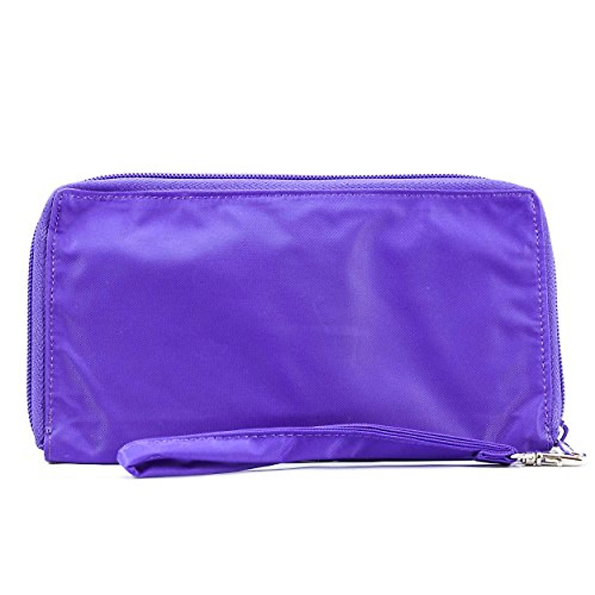 Big Skinny Women's Panther Clutch Slim Wallet, Holds Up to 40 Cards, Purple