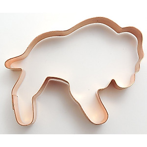 Buffalo/Bison Cookie Cutter 4.5 X 3.5 inches - Handcrafted Copper Cookie Cutter by The Fussy Pup
