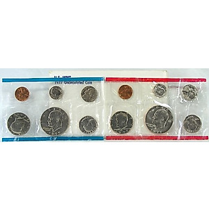 1977 P & D Mint Set in Original U.S. Government Packaging 12-Coins