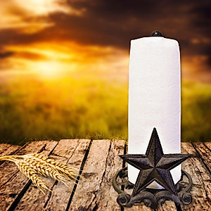Metal Star Country Rustic Paper Towel Holder