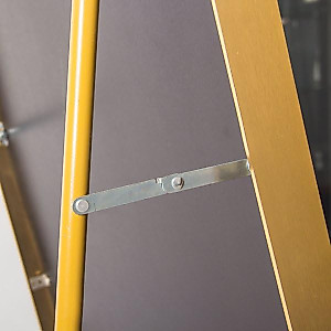 Cozybedin Square Rounded Corners Full Length Mirror Floor Mirror, Bedroom Mirror ，Dressing Mirror with Aluminum Alloy Frame，65" x 22" (Gold)