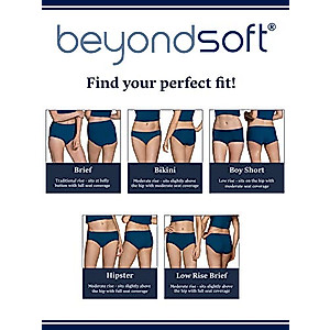 Fruit of the Loom Women's Beyondsoft Panties, Brief-Cotton Blend-6 Pack, 6