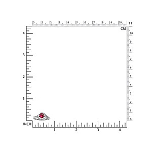 Silvershake Synthetic Ruby Red and White Cubic Zirconia Gold Plated 925 Sterling Silver Engagement Ring Size 8