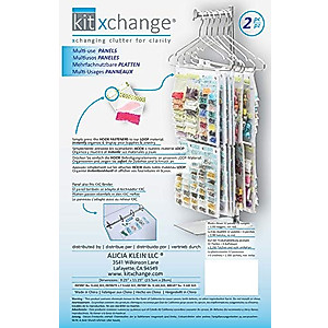 2 Panels by KIT XCHANGE Hanger Binder Storage System Planner Beads Scrapbooking Hook Loop